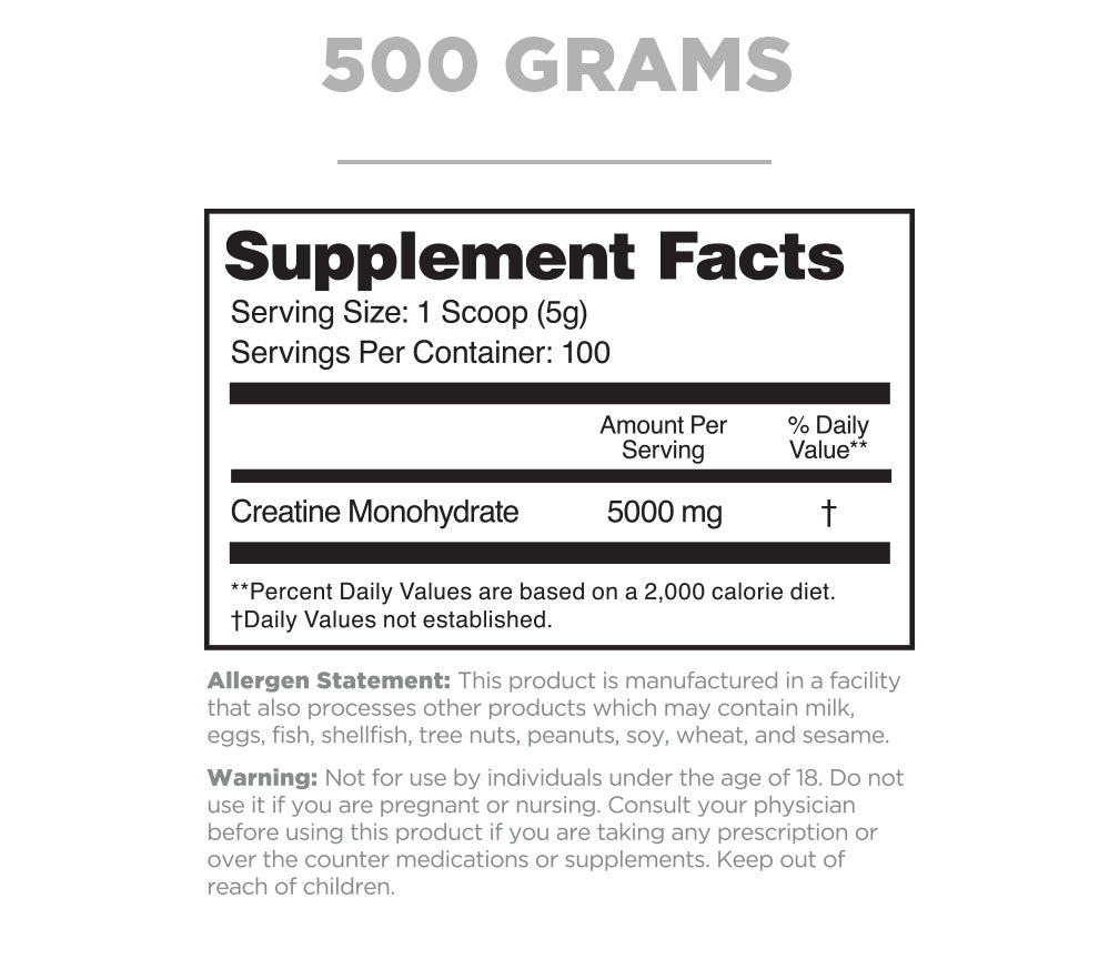 Creatine Monohydrate Powder | Nutrithority